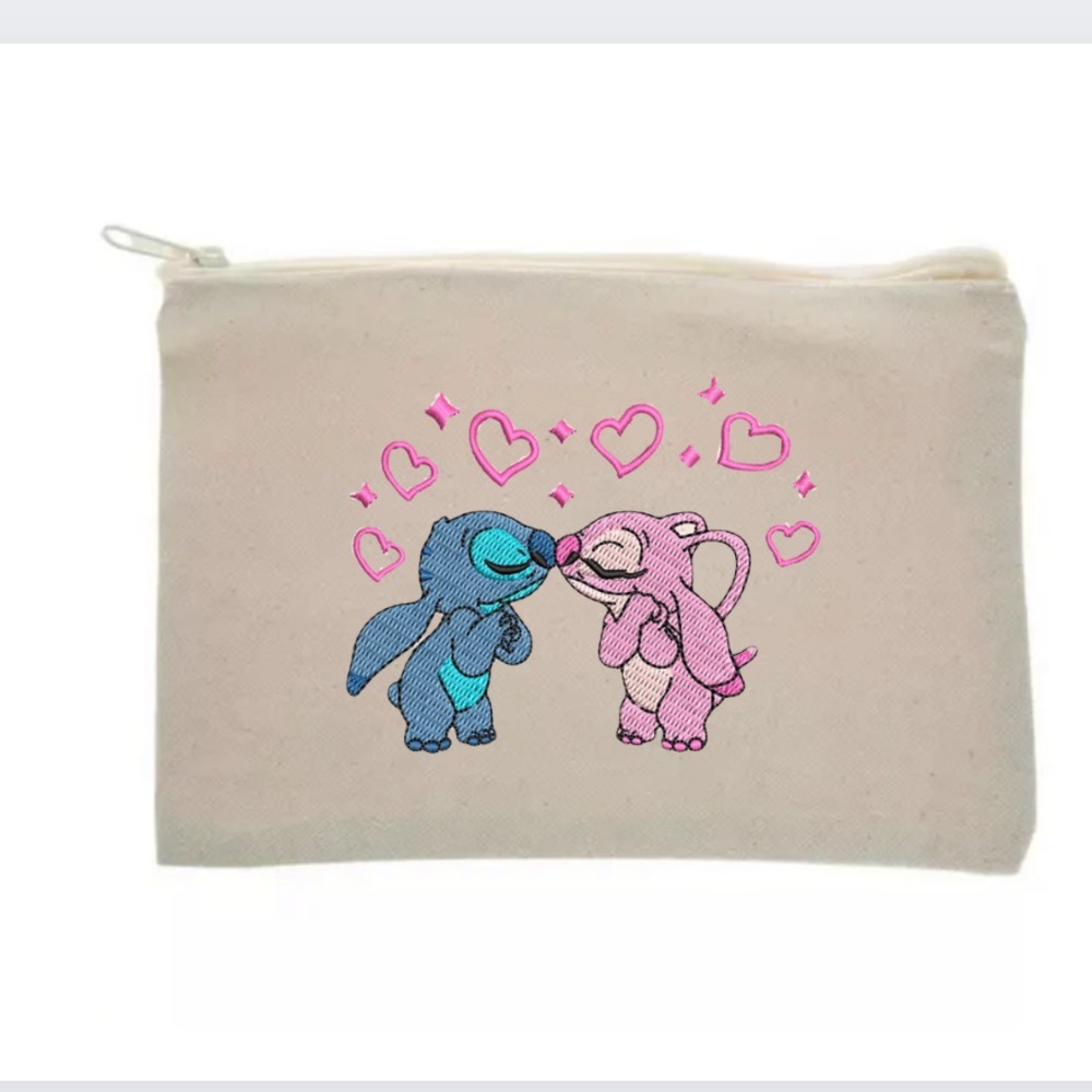 Stitch&Angel Embroidered Cosmetics Bag - Gem